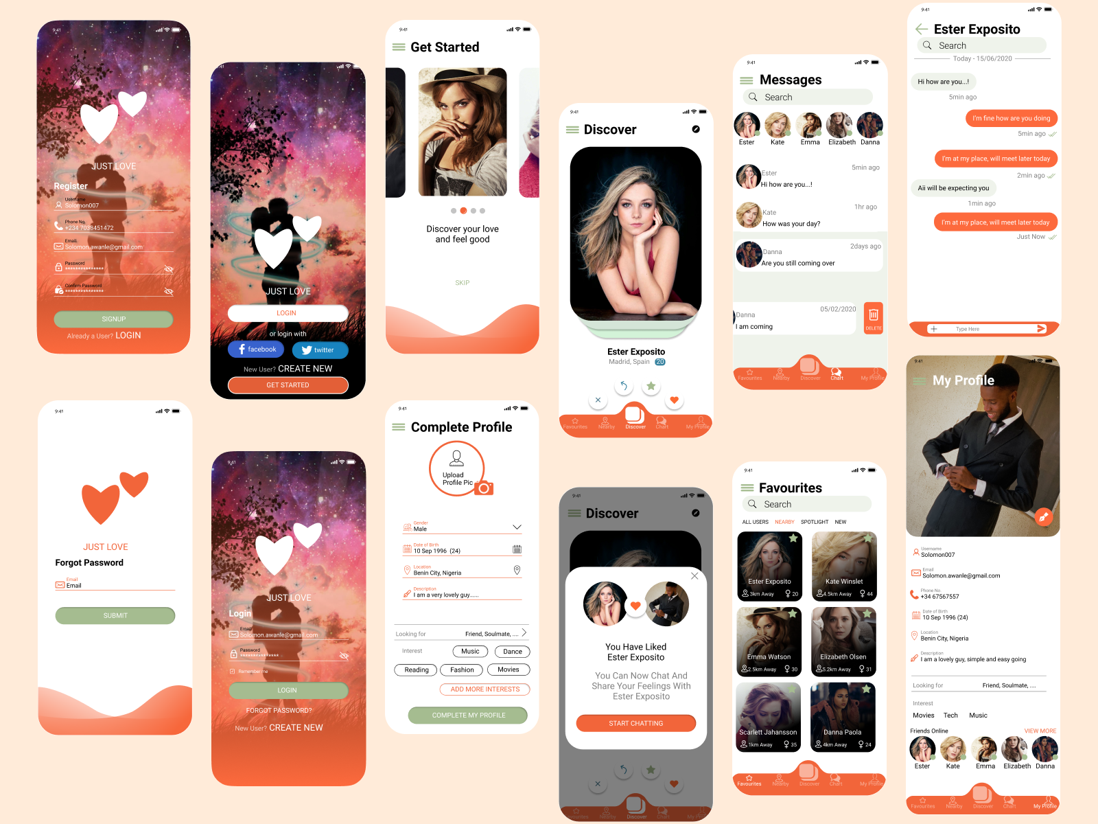 Dating App by Solomon Awanle on Dribbble