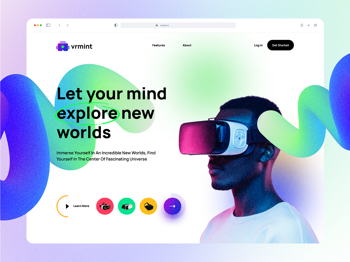 VR Web by 尺卂爪卂几 on Dribbble
