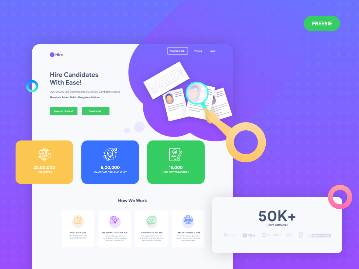 Dribbble - hire-job-portal-landing-page-freebie-227408.png by 尺卂爪卂几