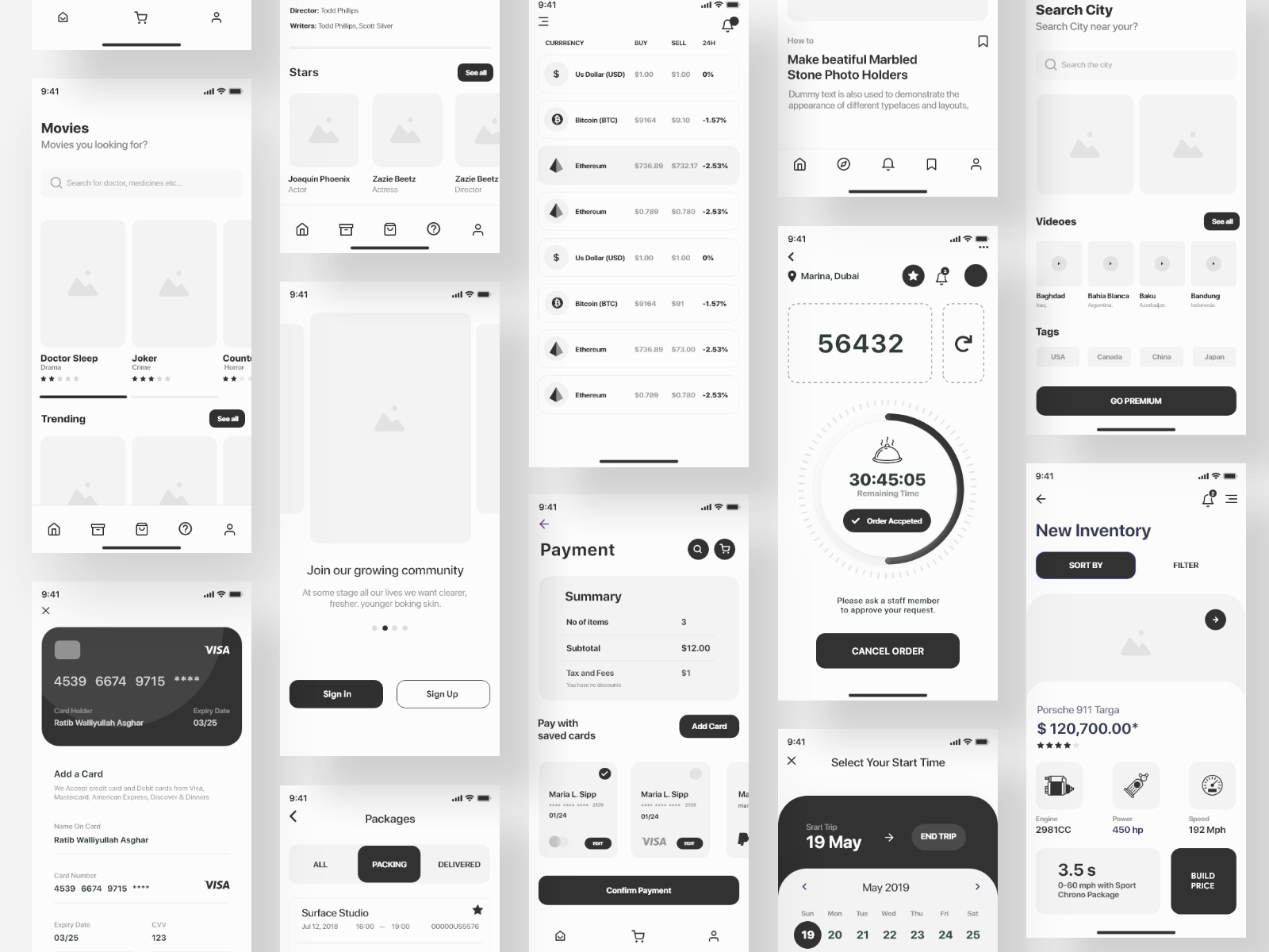 UI Mix Wireframe Ui Kit by 尺卂爪卂几 on Dribbble