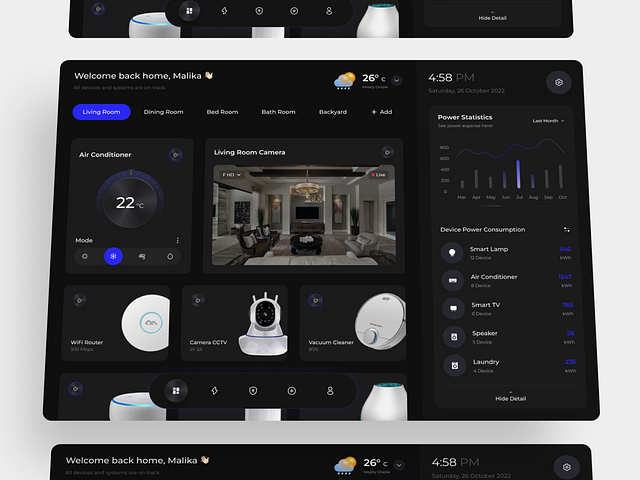Smart Home Dashboard designs, themes, templates and downloadable ...