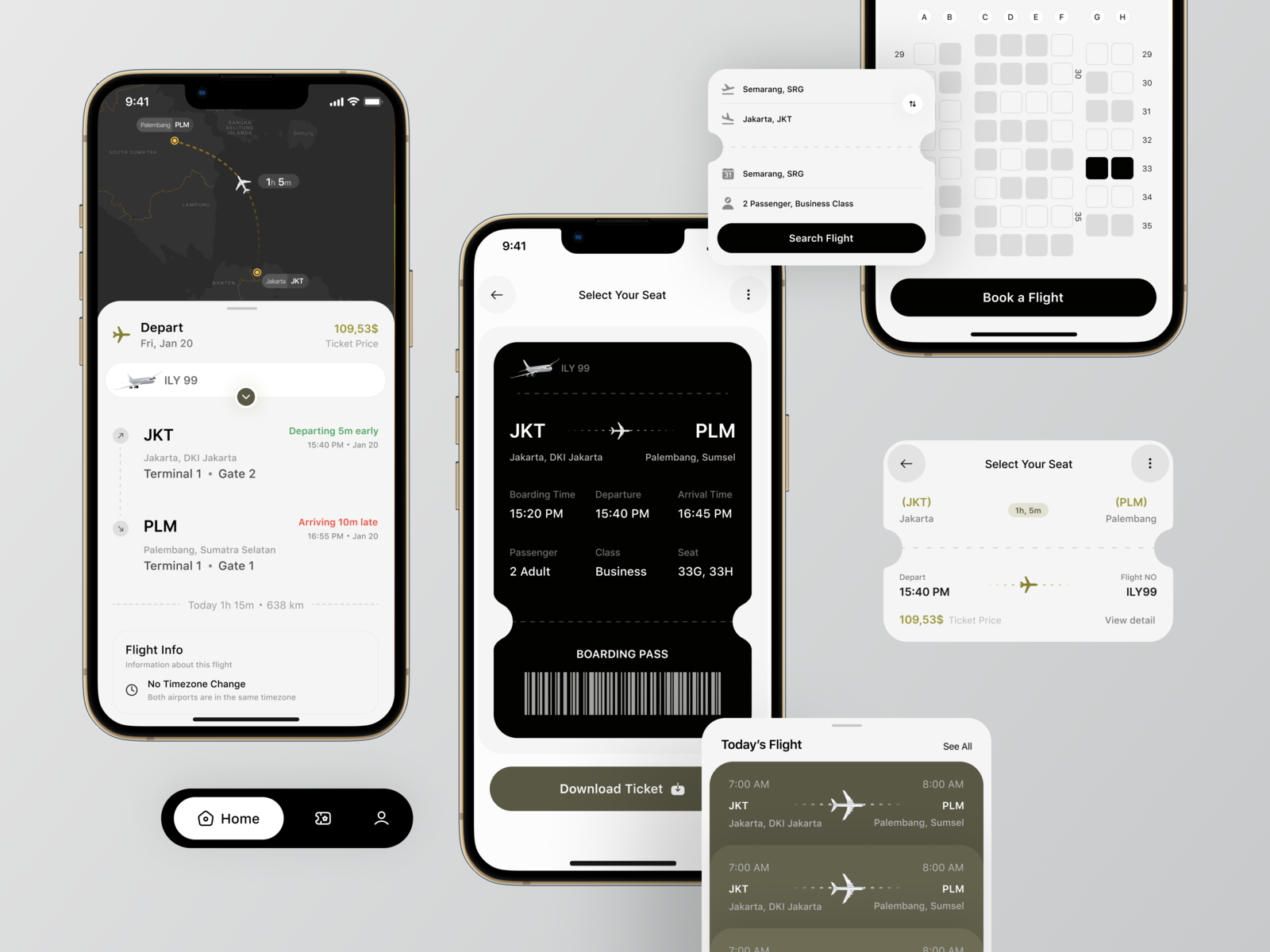 Flai - Flight Booking Mobile App by Azhara Devi Sandi for Keitoto on Dribbble