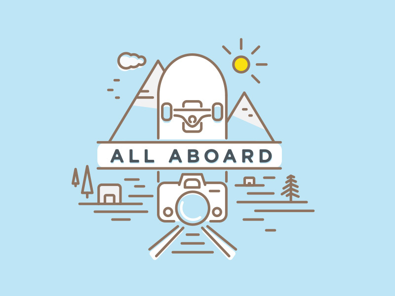 All Aboard Logo by Nick Zinger on Dribbble