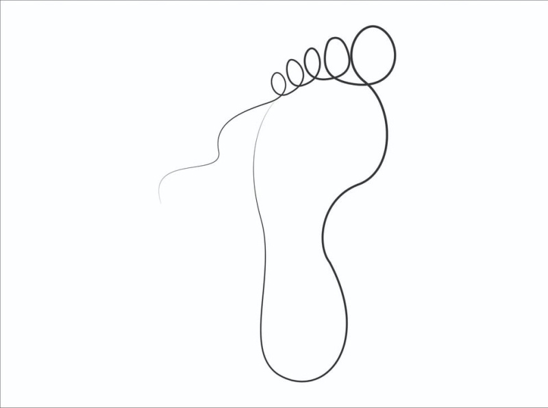 Foot Outline Drawing