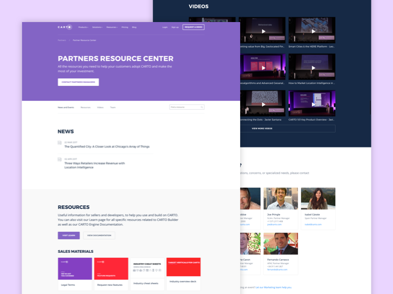 CARTO - Partners Resource Center by Ariana Escobar on Dribbble
