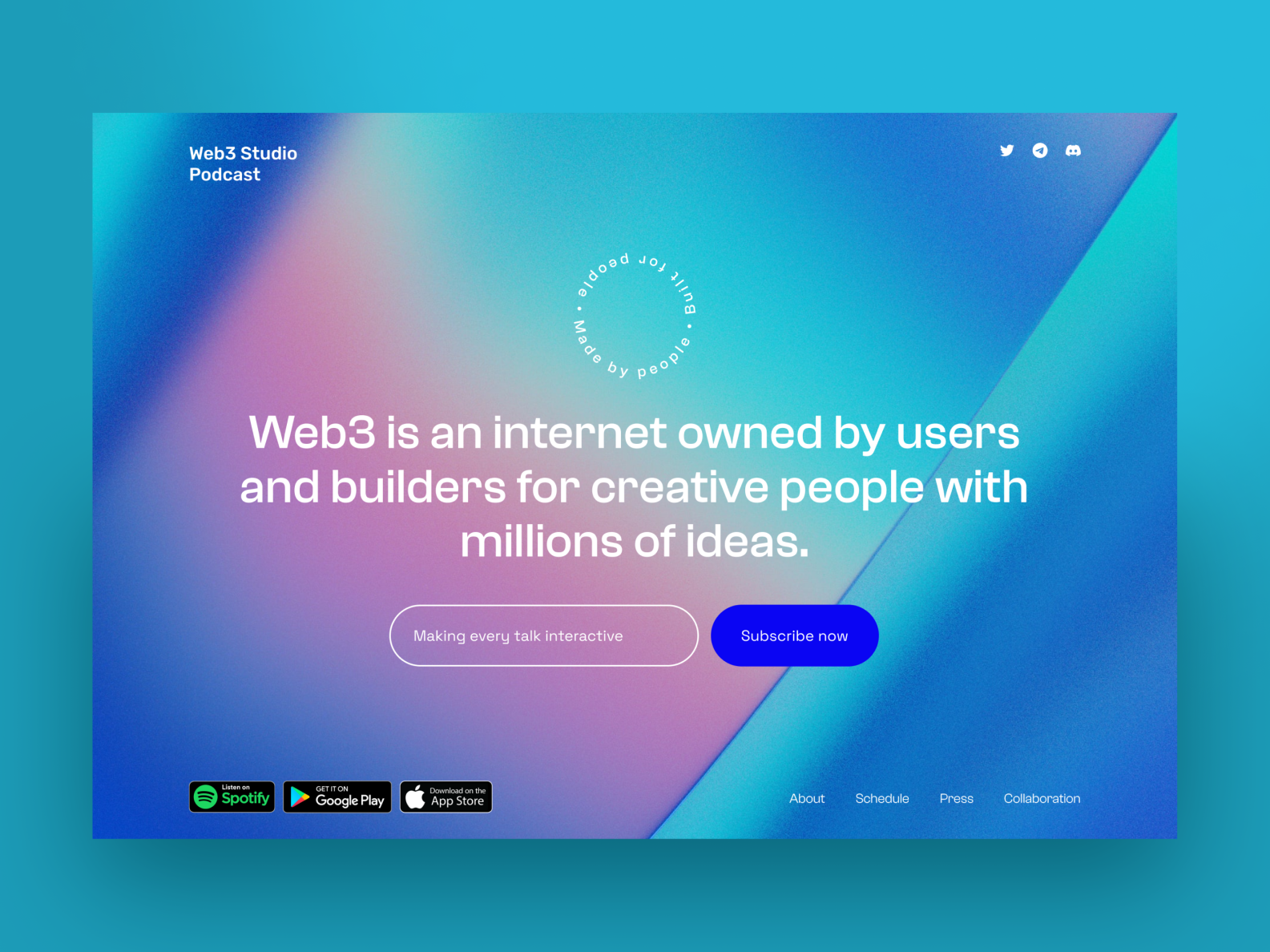 Web3 Studio Podcast - Landing Page Concept by Wahib Irawan on Dribbble