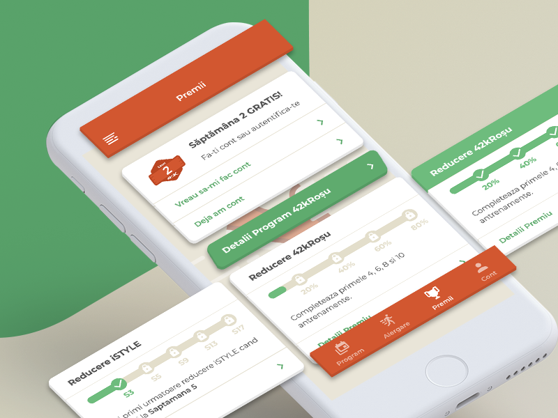 42kRosu - Prize Progress UI - Marathon Training App by Madalin Craciun ...