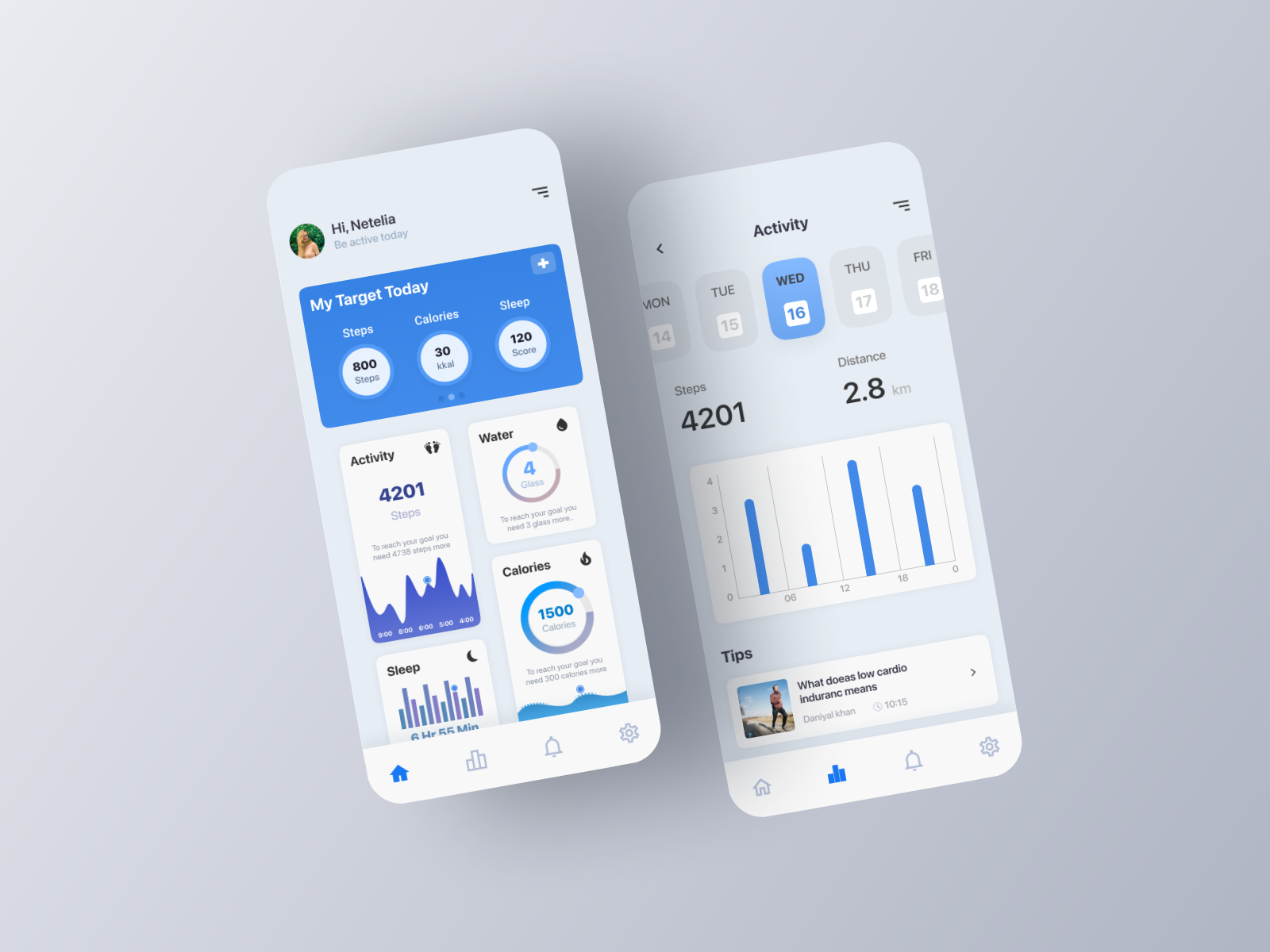 Sleep Tracking App UI Minimal by ASAD on Dribbble