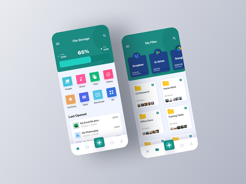 File Storage App UI Design by ASAD on Dribbble