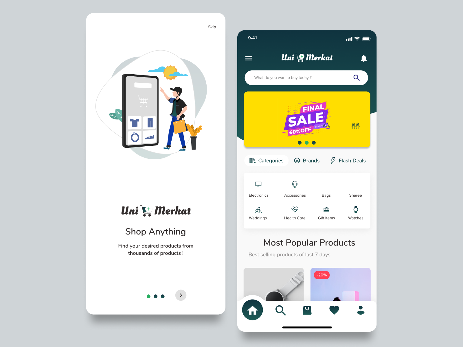 ecommerce shopping app ui 1 by Salman Hossain Saif on Dribbble