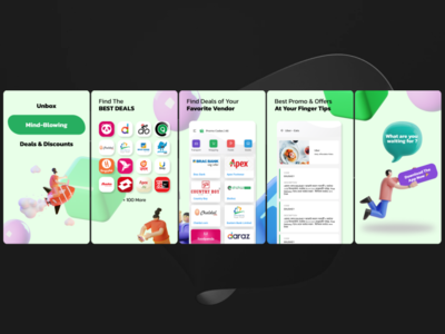 Play store screenshots for PromoX+ by Salman Hossain Saif on Dribbble