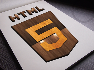 HTML 5 Wooden Logo by Salman Hossain Saif on Dribbble