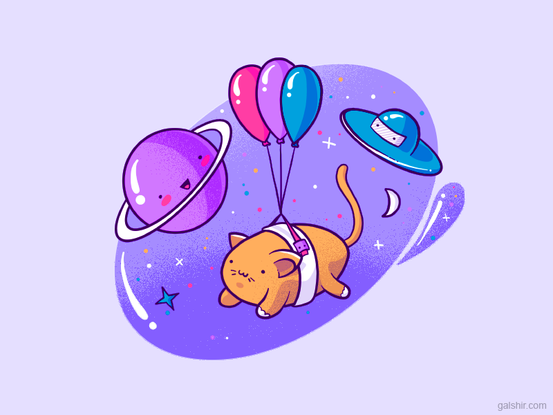 Space Cat by Gal Shir on Dribbble