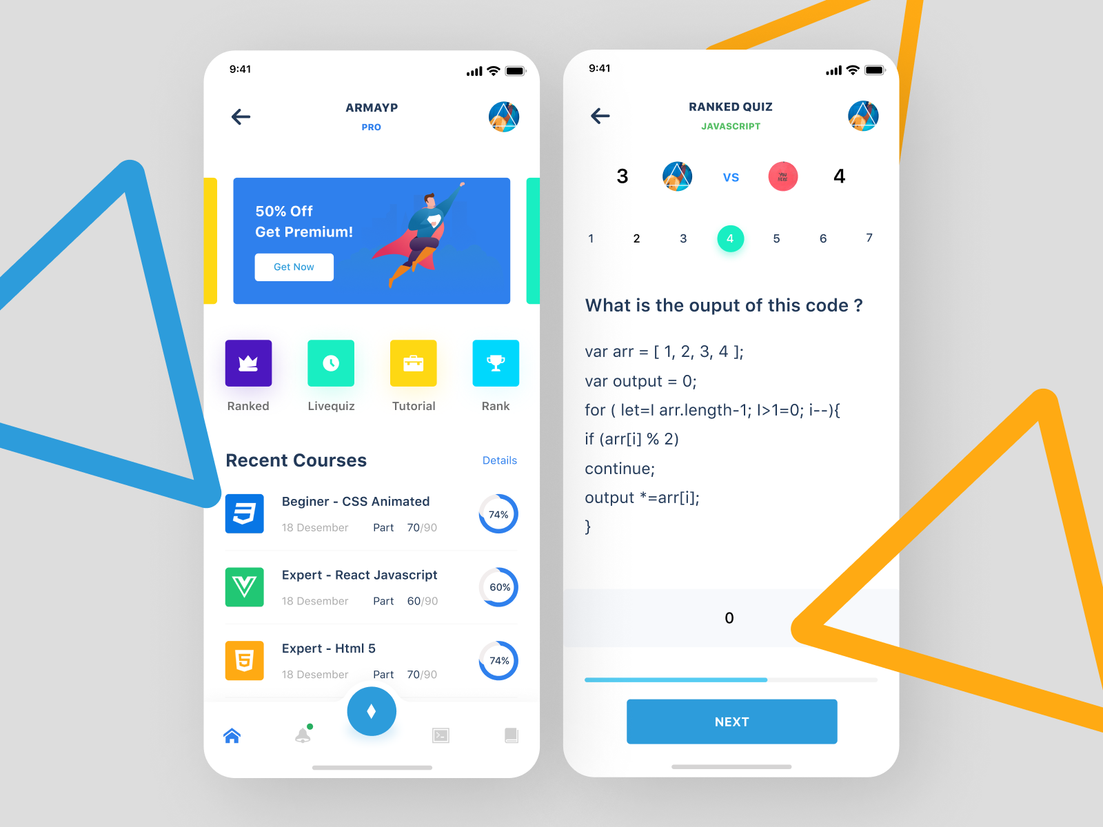 Online study App by Jepsented on Dribbble