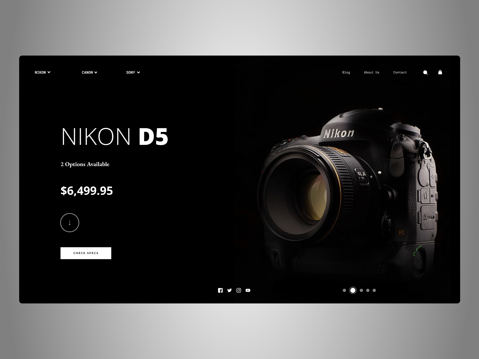 Cameras Web Design by Powell Deborah on Dribbble