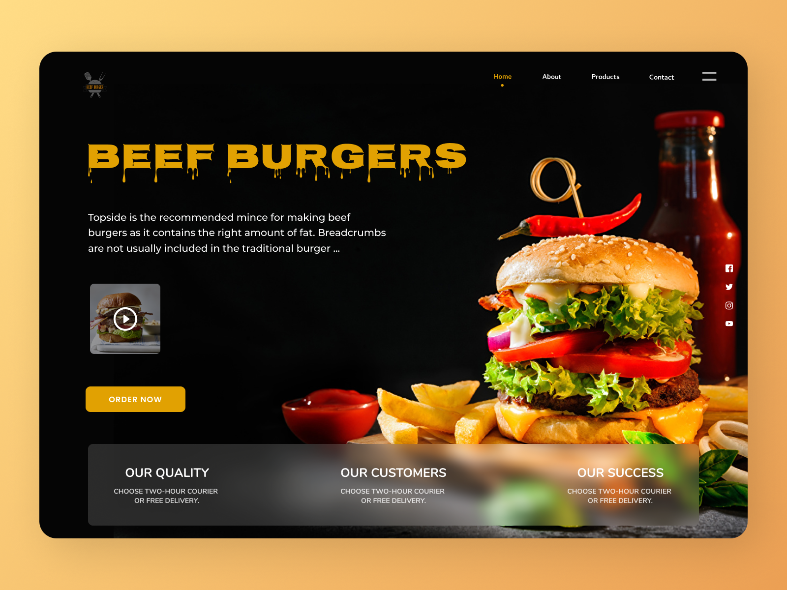 Fast Food UI by Charles Johnson on Dribbble