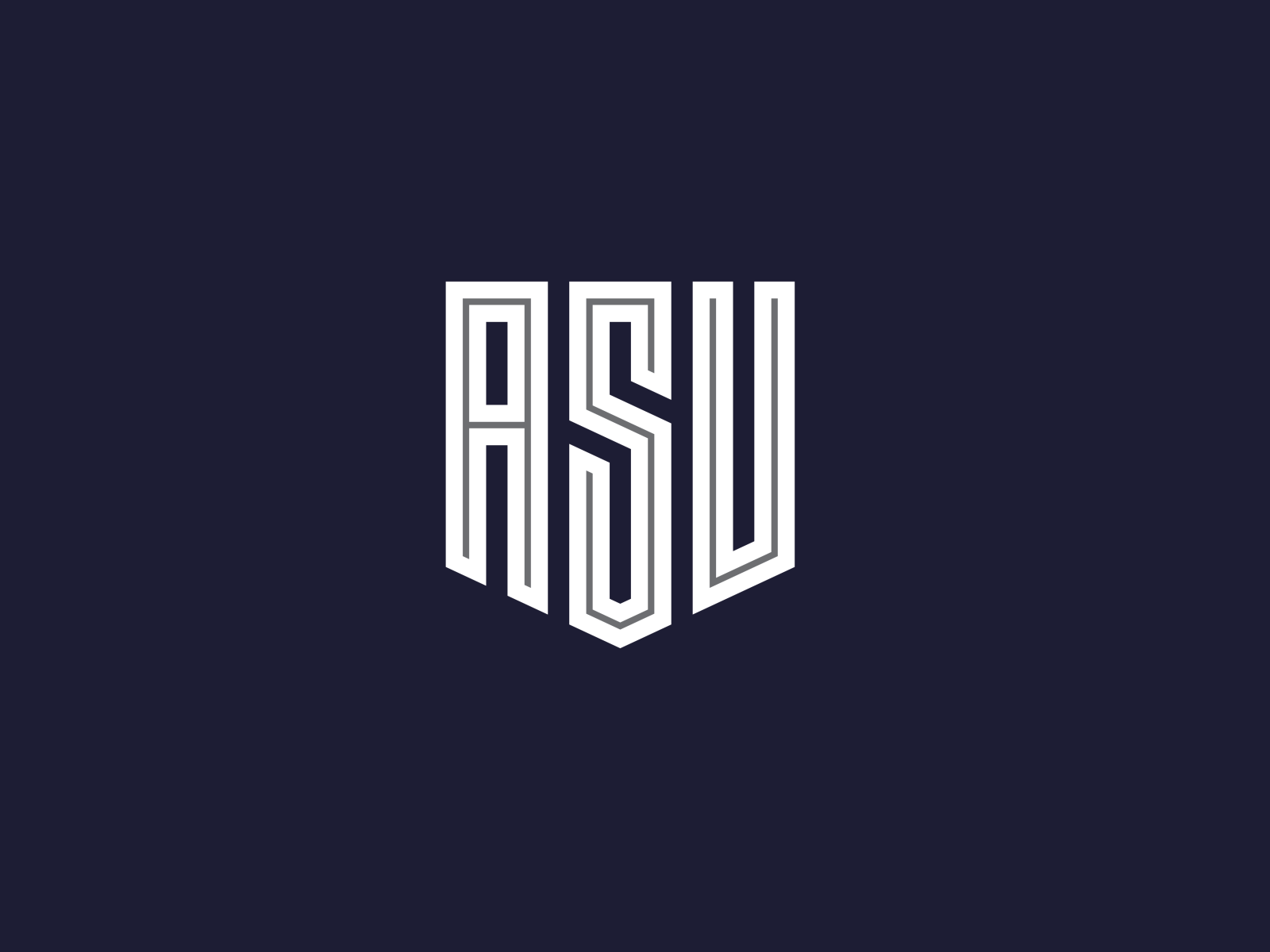 ASU letter monogram logo design by Jayanta Kumar Roy on Dribbble