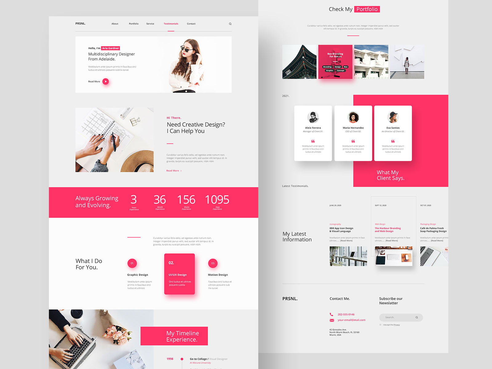 Personal Creative Web Design by Wina Novitasari on Dribbble