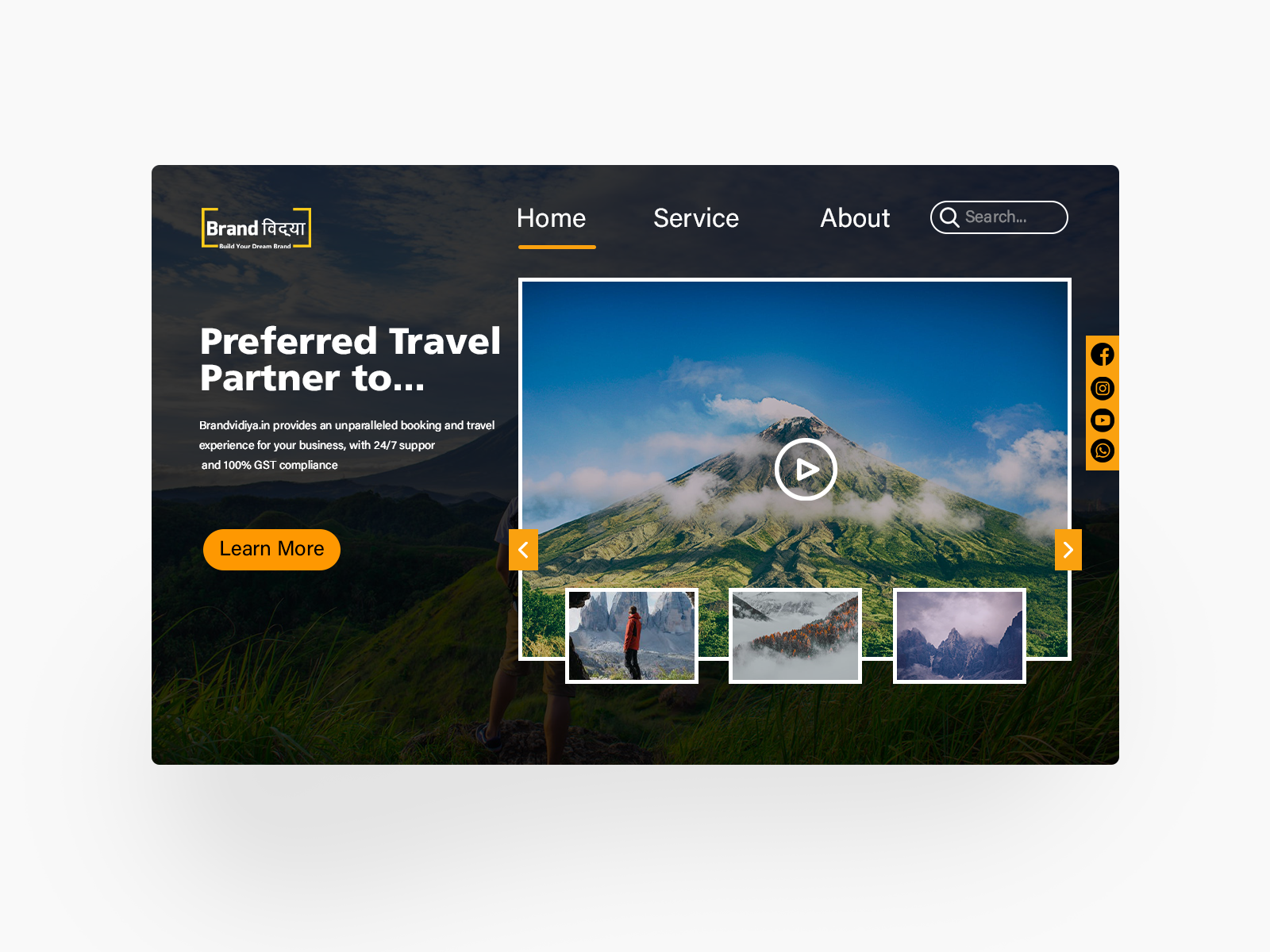 Travel agency by LearnCode With RK on Dribbble