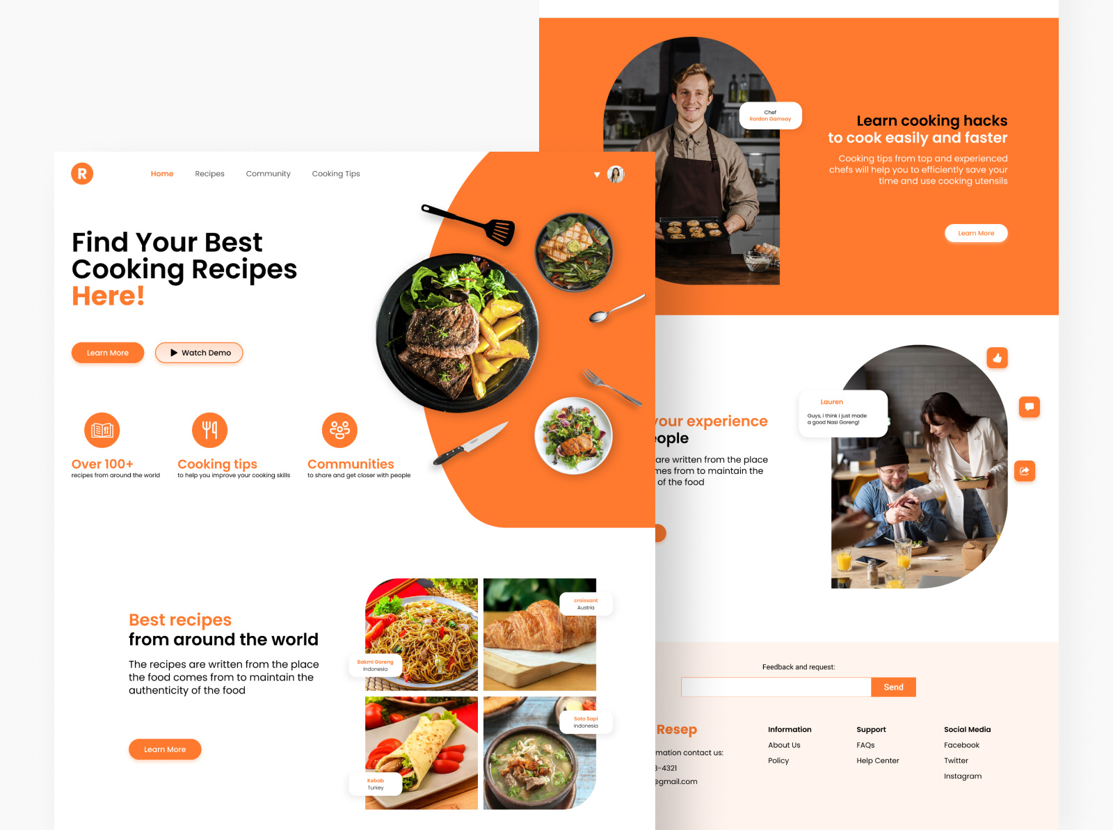 Food Recipes Website by Mazir Muhammad on Dribbble