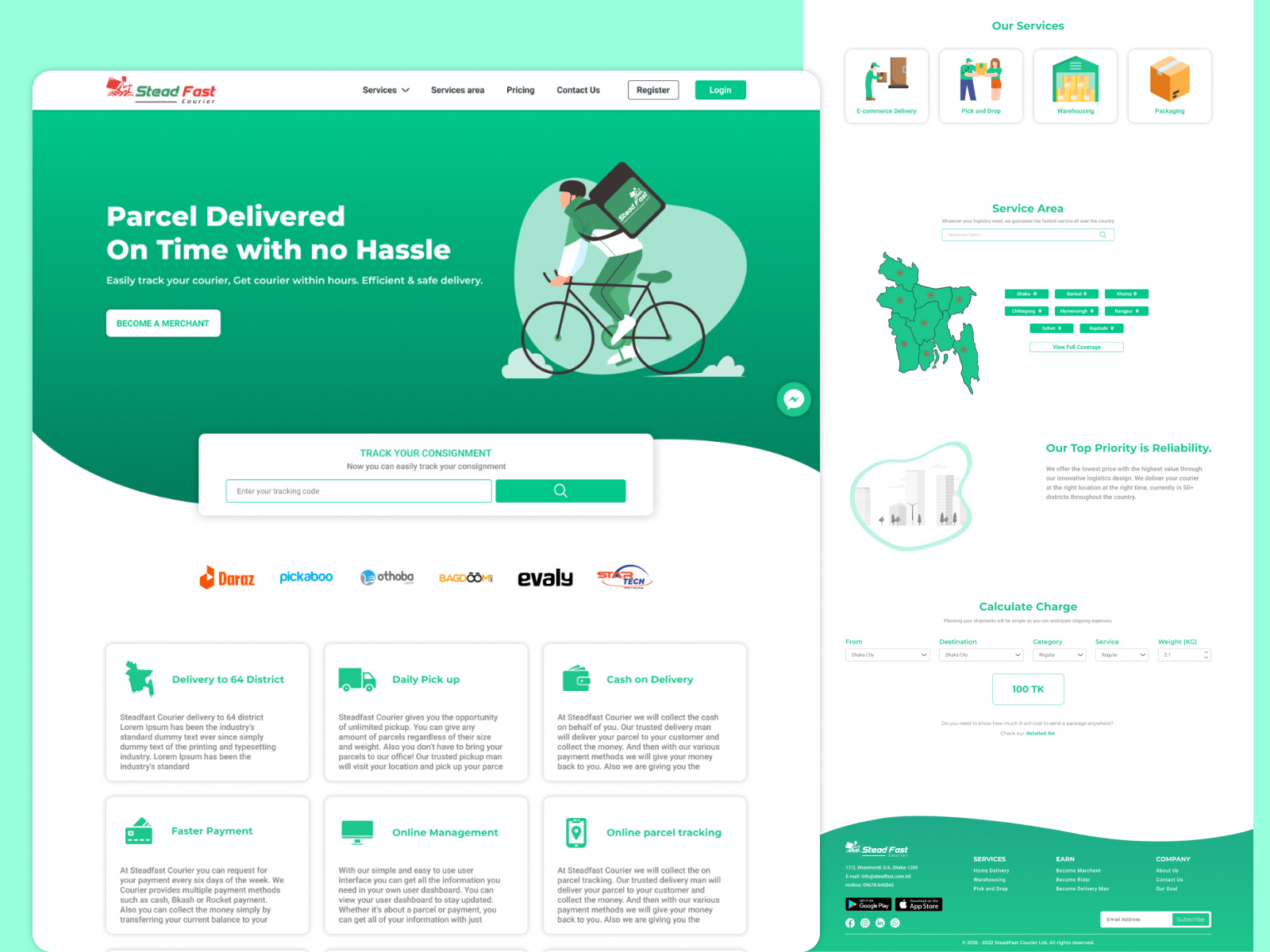 Stead Fast Courier | Web UI/UX Design by Tasfik Khan on Dribbble