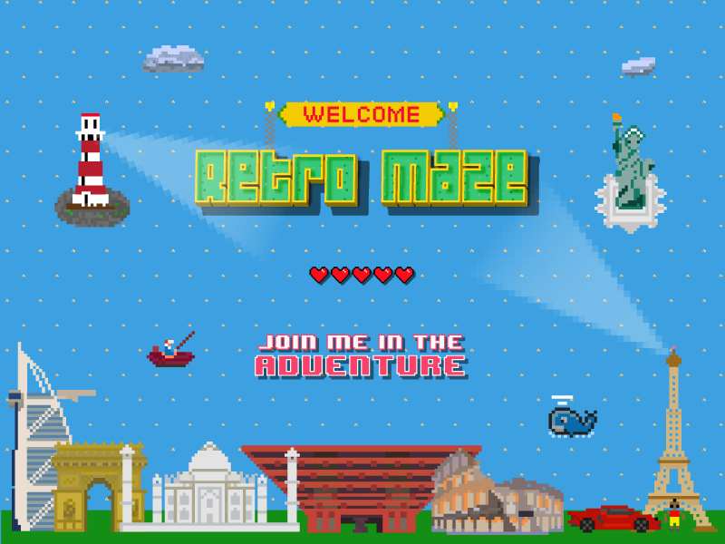 Featured Image - Retro Maze by Ramesh Sao ⚡️ on Dribbble