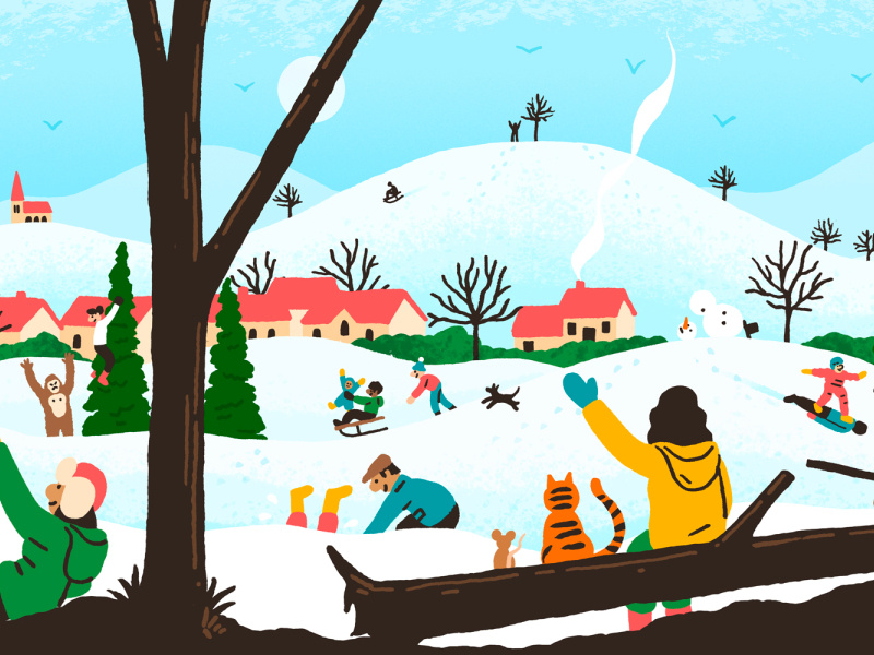 Snow Day by Folio Illustration Agency on Dribbble