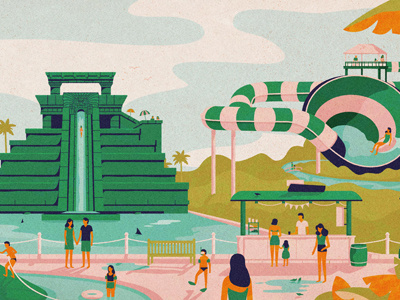Waterpark by Folio Illustration Agency on Dribbble