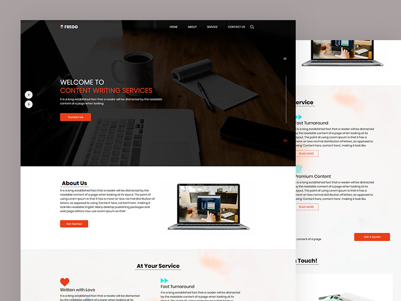 Fregg by Free Website Templates on Dribbble