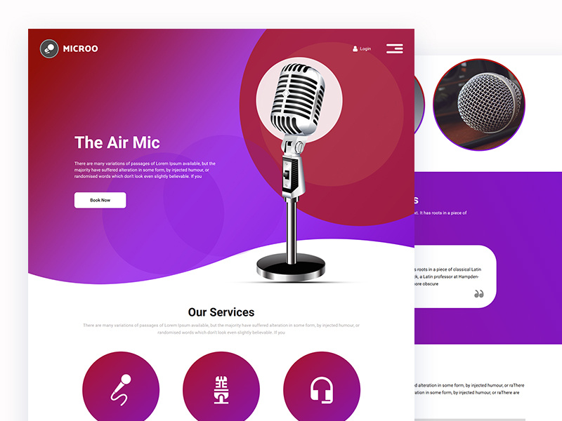 Microo by Free Website Templates on Dribbble