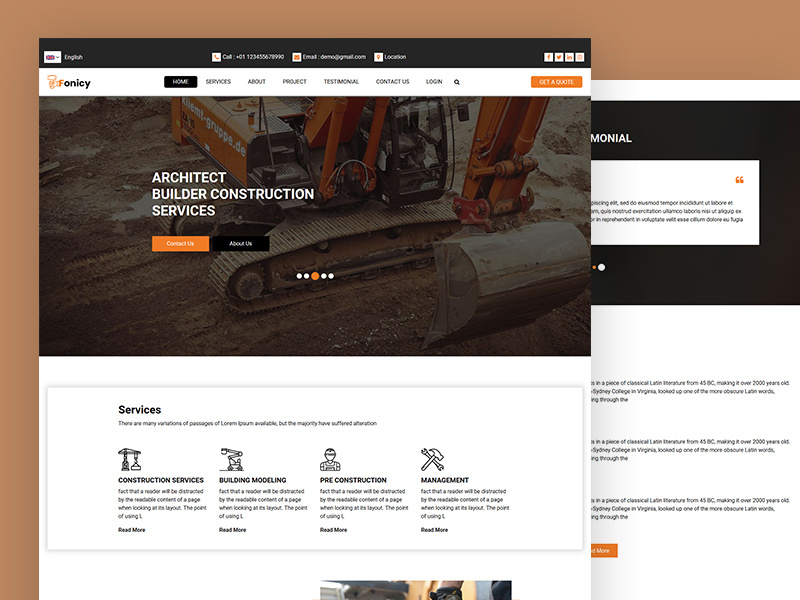 Fonicy by Free Website Templates on Dribbble