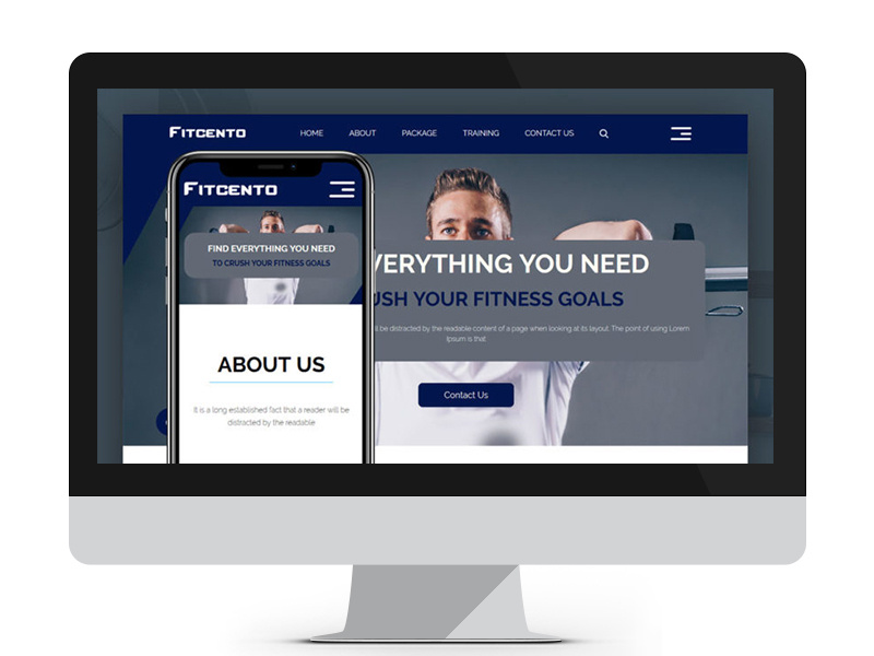 Fitcento by Free Website Templates on Dribbble