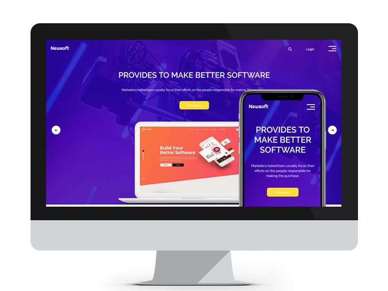 Newsoft by Free Website Templates on Dribbble
