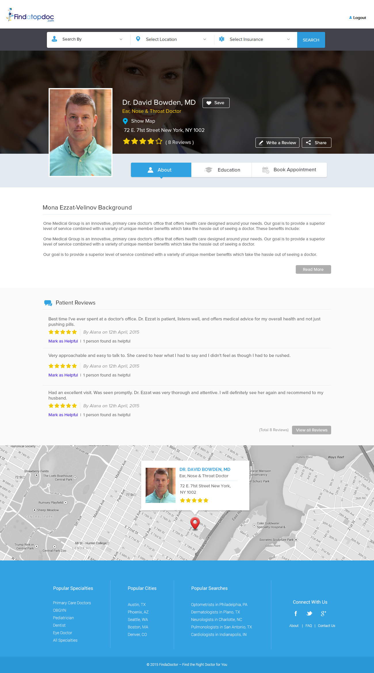 Doctors Profile by UX Superior on Dribbble