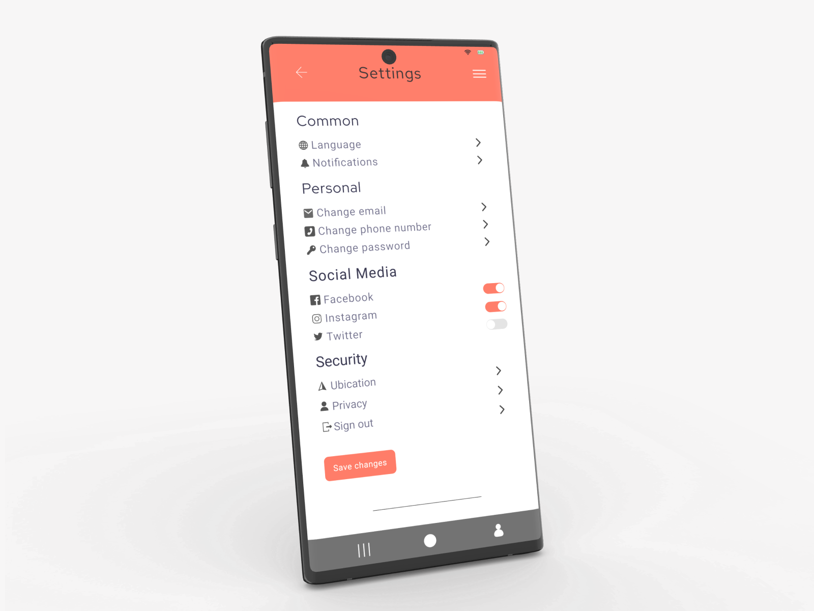Settings screen UI Design by Daniel Sánchez on Dribbble