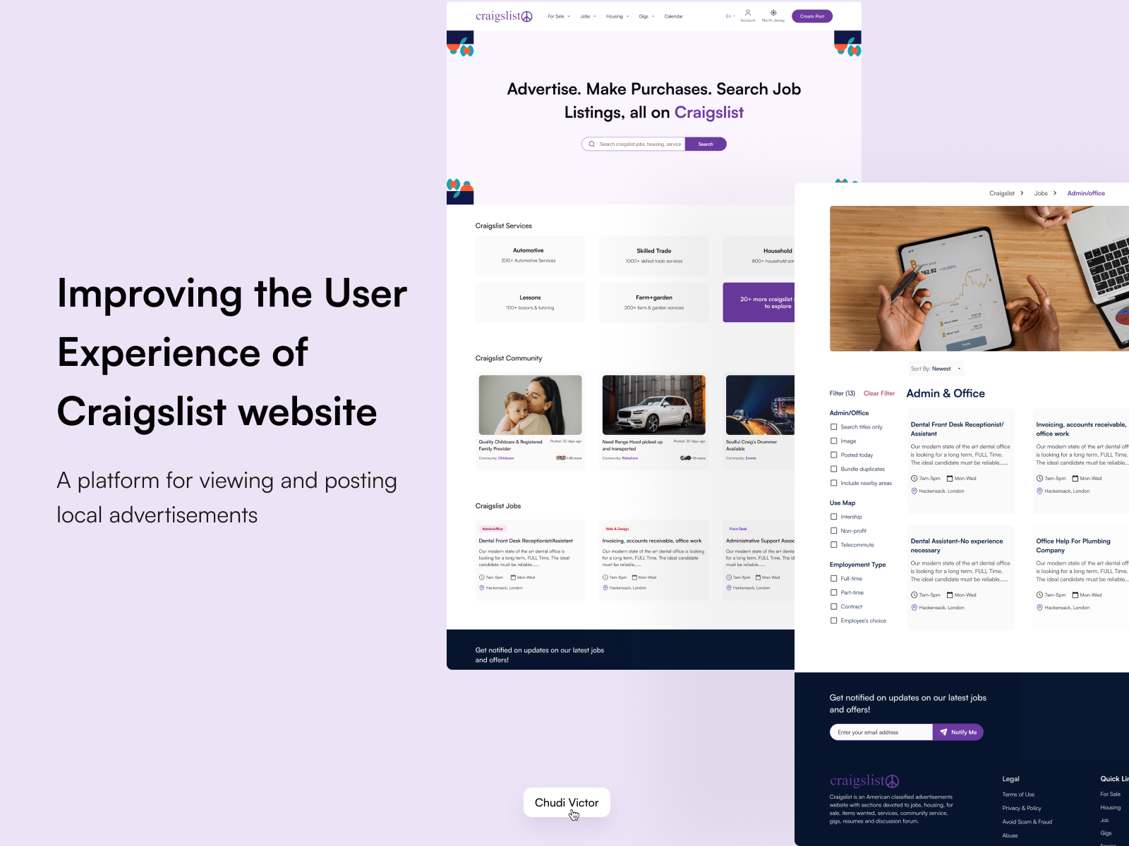 Craigslist Website Redesign by Chudi on Dribbble