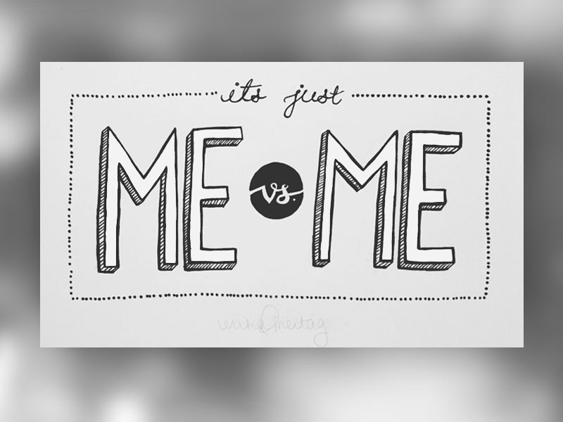 it's just... me versus me by erika with a k on Dribbble