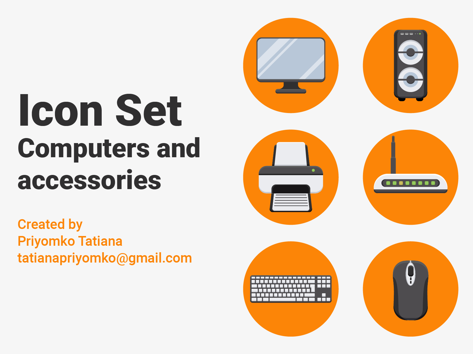 Icon Set Computers and accessories by Tatiana Priyomko on Dribbble