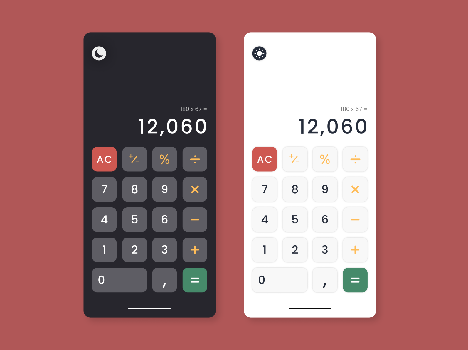 Calculator - Daily UI 004 by Evandito Rizky on Dribbble