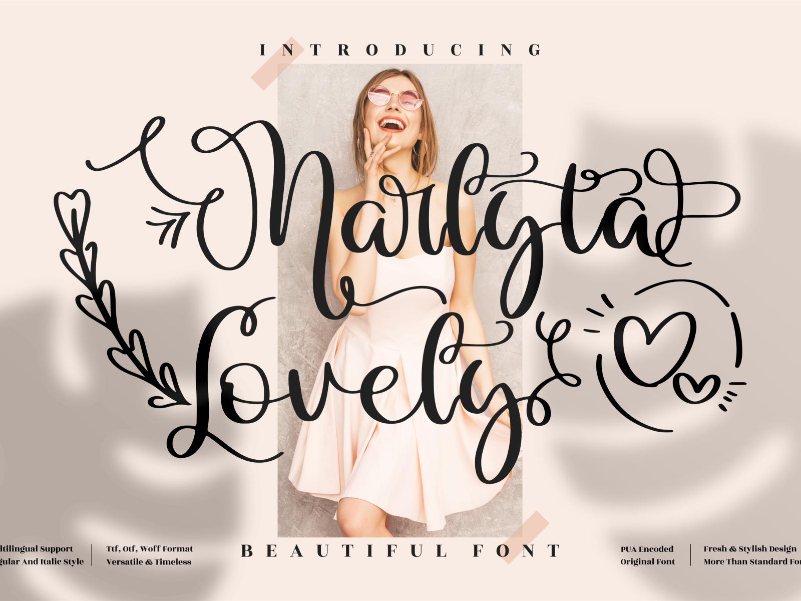 Marlyta Lovely - Beautiful Script Font by Perspectype Studio on Dribbble