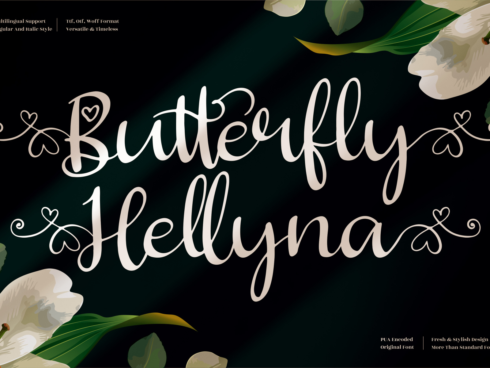 Butterfly Hellyna - Beautiful Script Font by Perspectype Studio on Dribbble