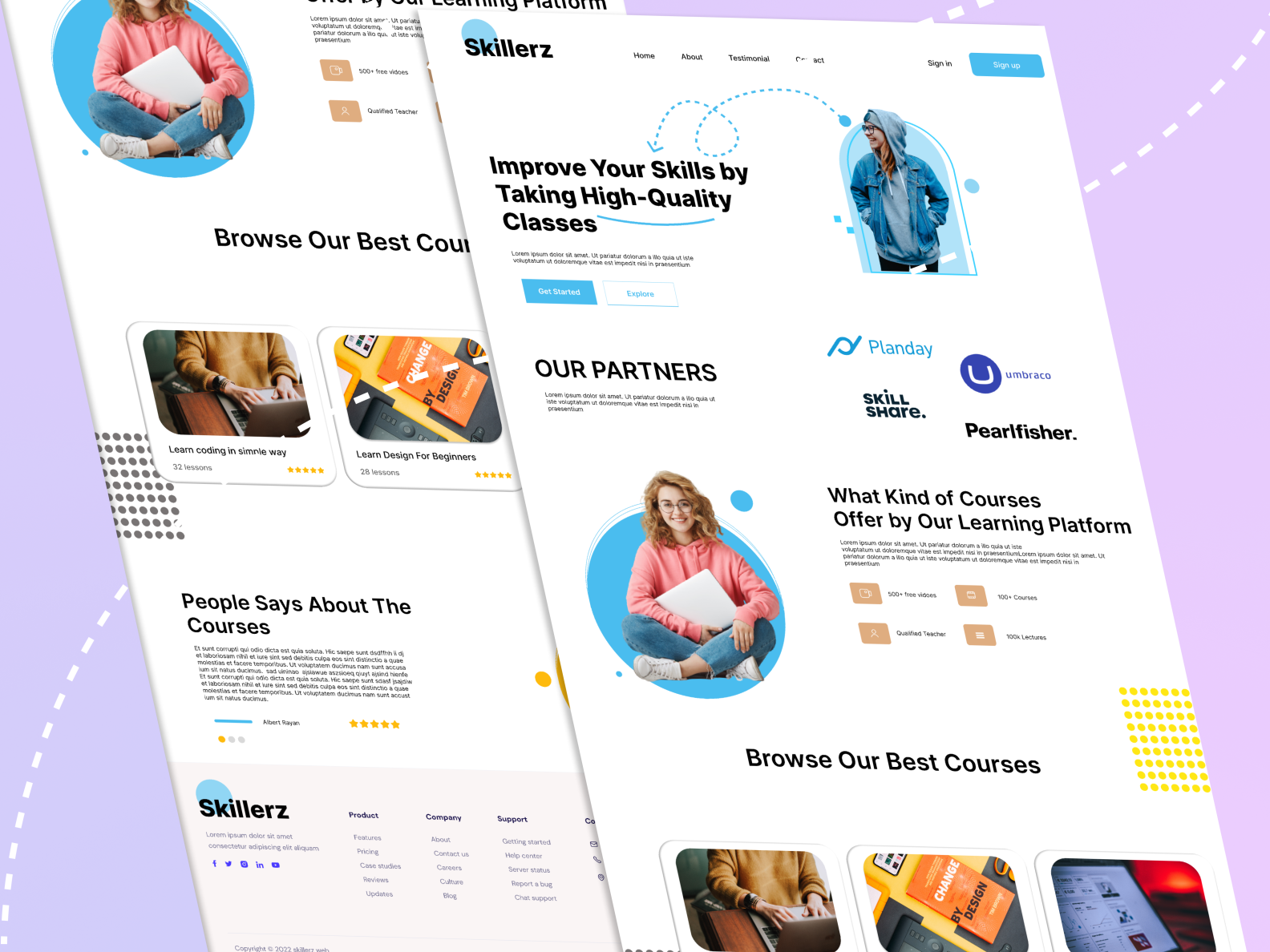 E-Learning Web UI/UX Design by Raza Ali on Dribbble