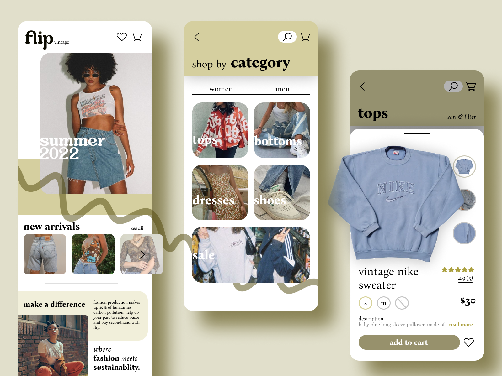 flip - thrift ecommerce app by Nyalah Victoria on Dribbble