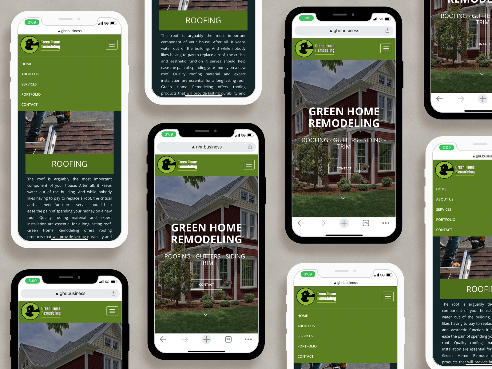 Green Home Remodeling - Web Design by Maria Colusi on Dribbble