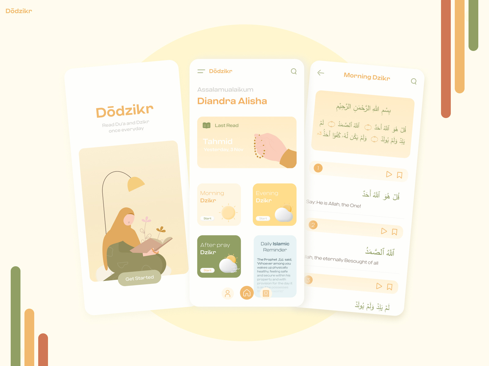 Dōdzikr, UI Dzikir by Alisha on Dribbble