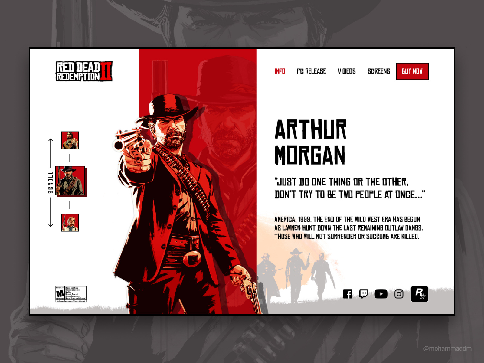 Red Dead Redemption 2 Redesign 🔥 by Mohammad Dehghan on Dribbble