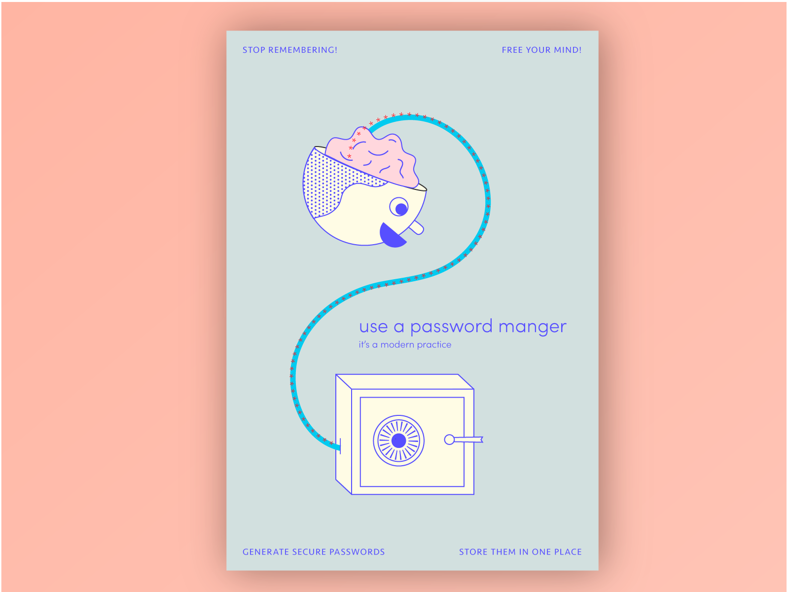 Password Manager Promotional Poster by Tanya Brassie on Dribbble