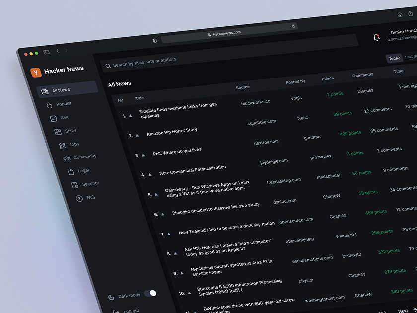 Browse thousands of Dark Mode Table images for design inspiration ...