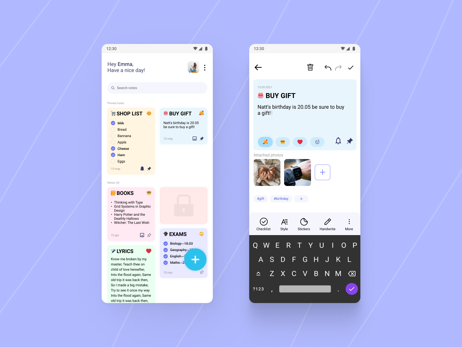 Notebook app by Bartłomiej Karczewski on Dribbble