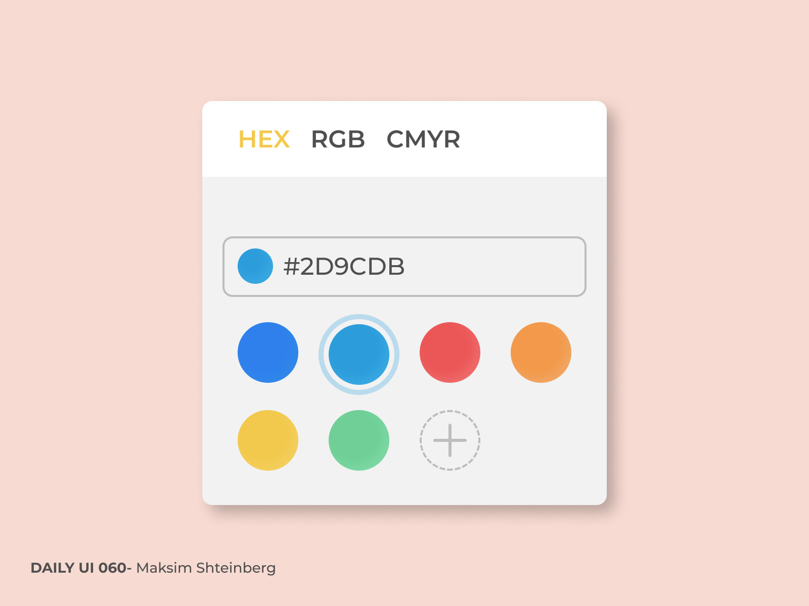 Daily UI Challenge 060 - Color Picker by Maksim Shteinberg on Dribbble